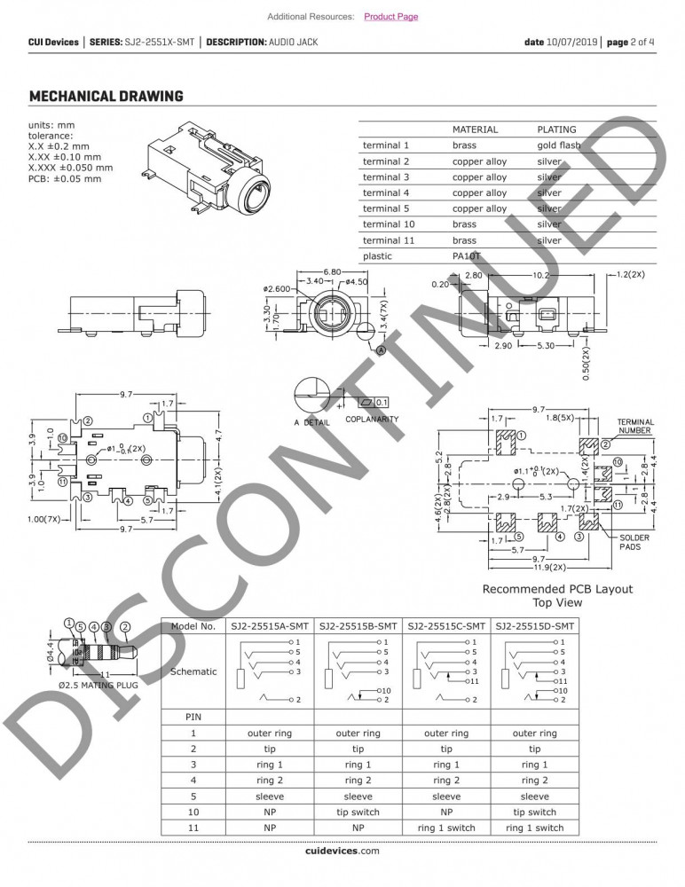 SJ2-25515B-SMT-TR datasheet page 2