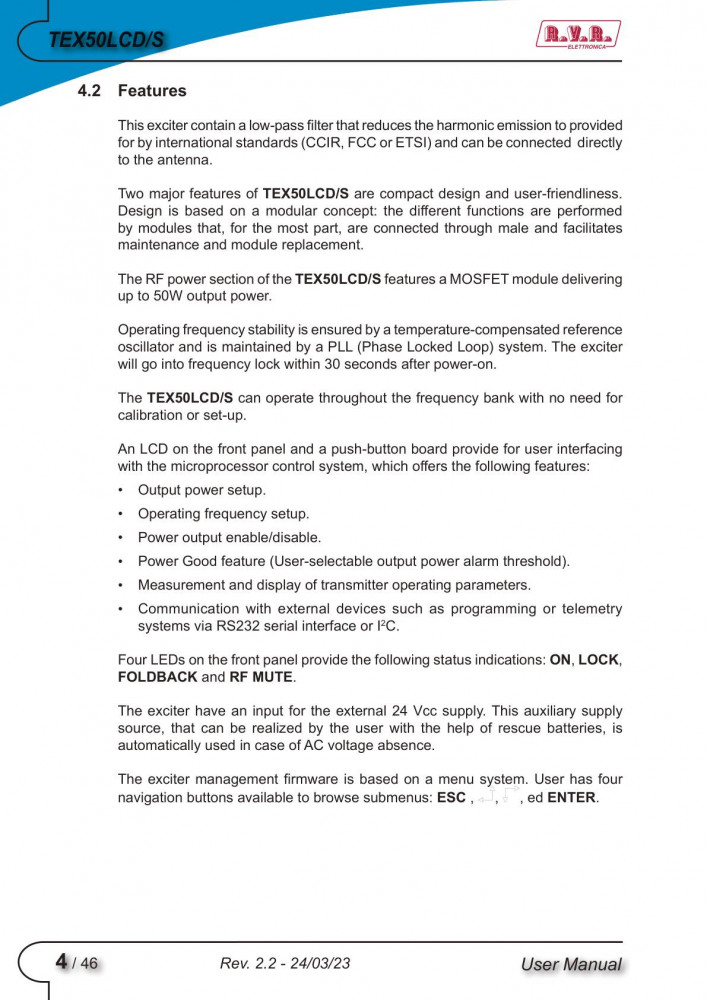 TEX50LCD/S manual page 10