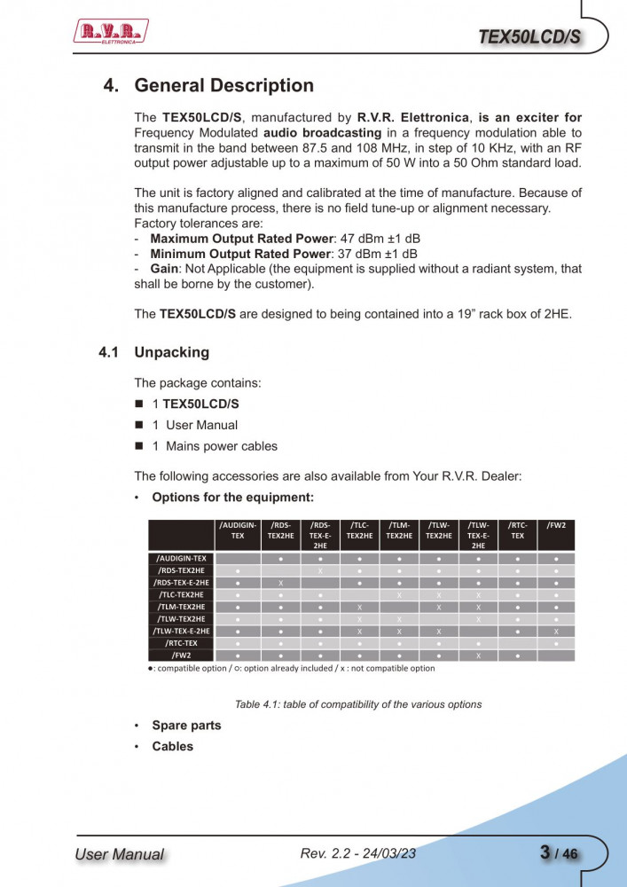 TEX50LCD/S manual page 9
