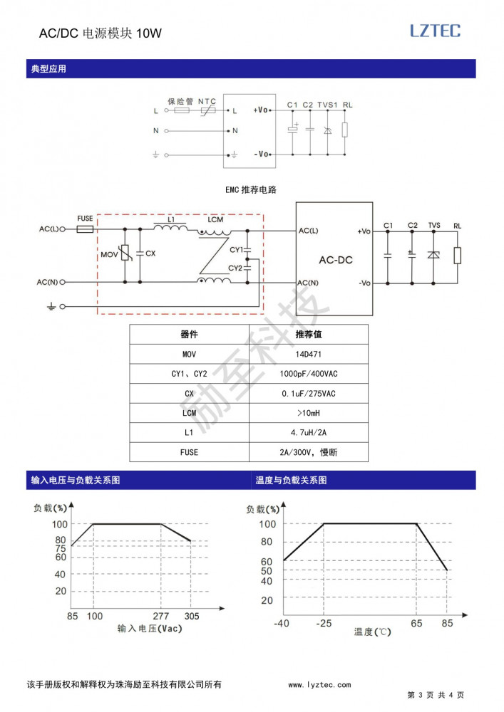 LD10 series datasheet page 3