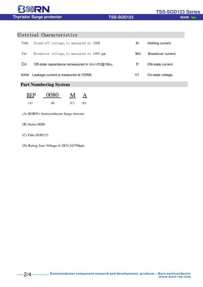 BEP0080MA datasheet page 2