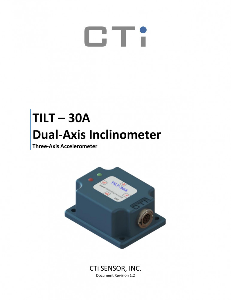 TILT-30A datasheet page 1