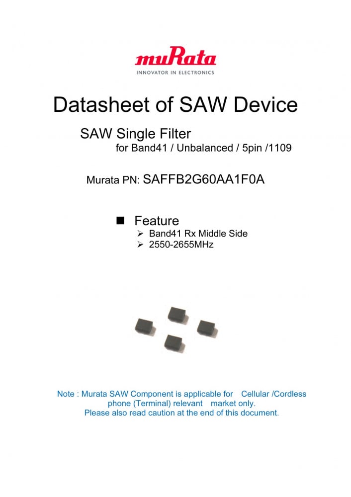SAFFB2G60AA1F0AR1X datasheet page 1