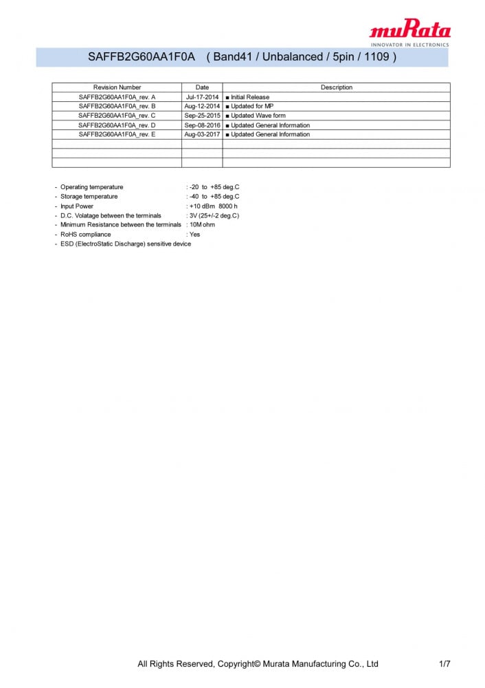 SAFFB2G60AA1F0AR1X datasheet page 2