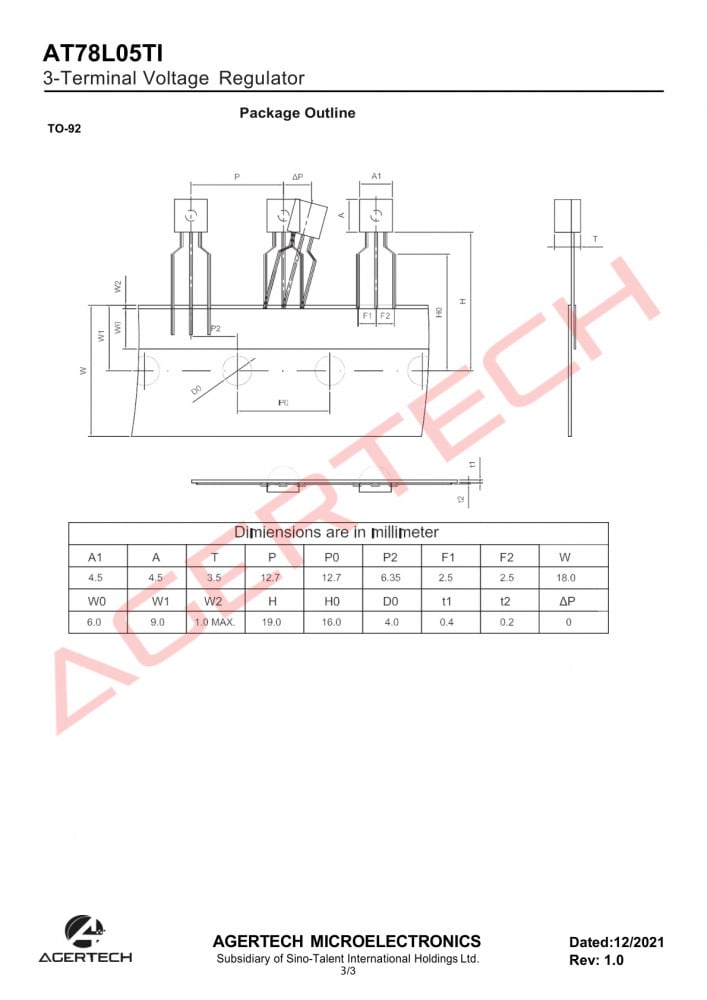 AT78L05TI datasheet page 3