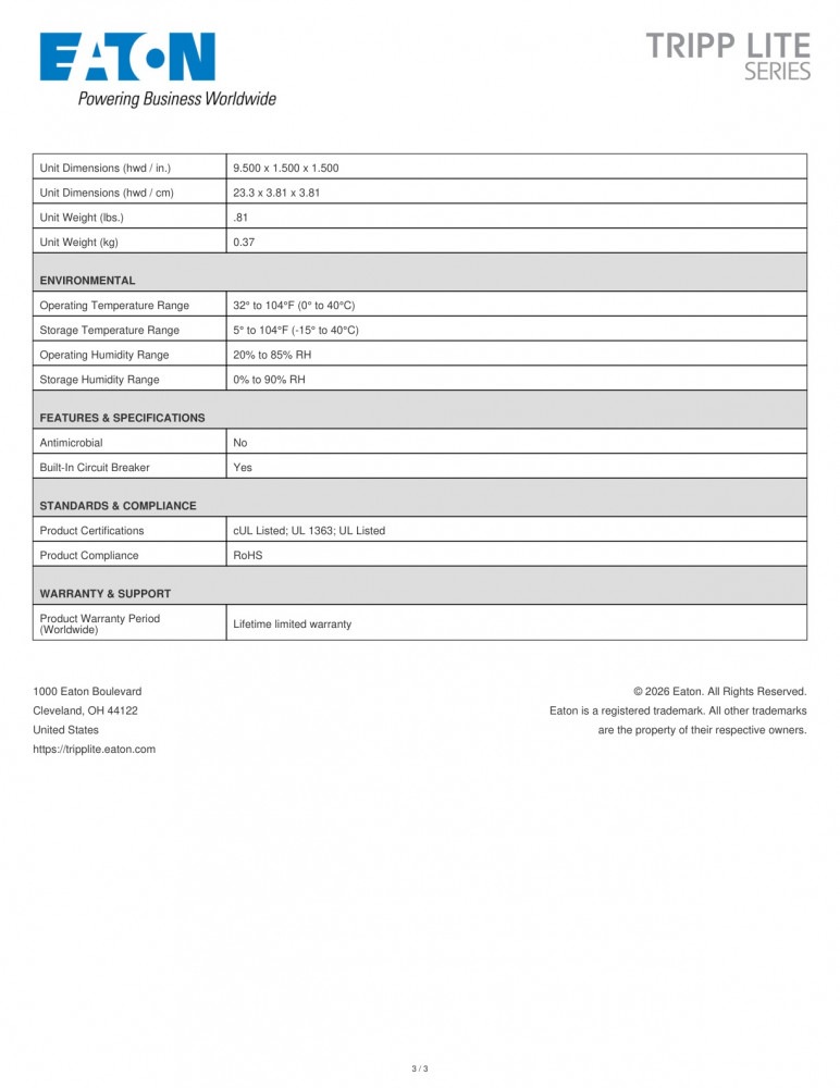 PS66B product document, page 3