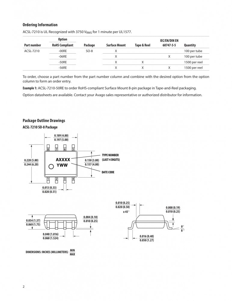 ACSL-7210 datasheet page 2