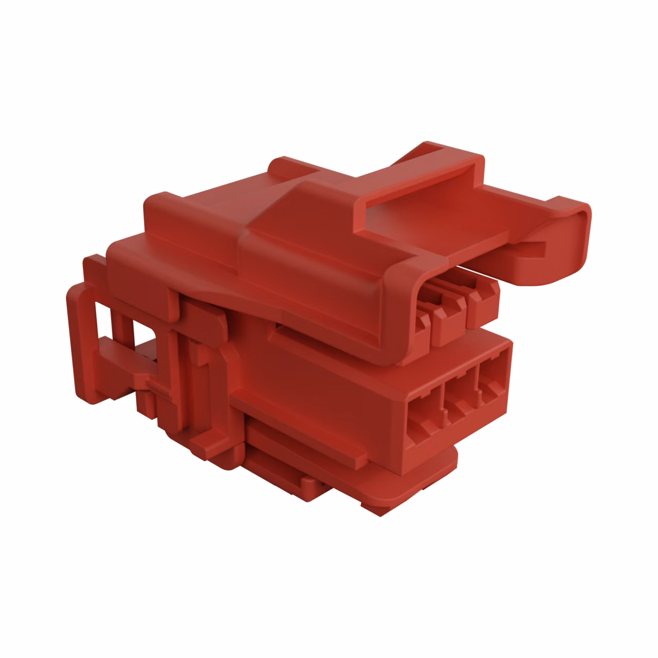3.96mm Pitch Swing TPA Hermaphroditic Housing with Integrated TPA, 6 Circuits, Dual Row, Red for sale