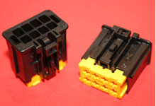 5.00mm Pitch NSCC/SICMA Female Wire-to-Board Housing, for 2.80mm Tab, with Bridges, Dual Row, 6 Circuits, Natural for sale
