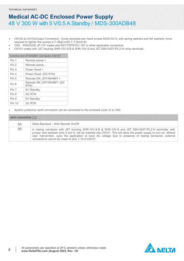 MDS-300ADB48 AA datasheet page 8