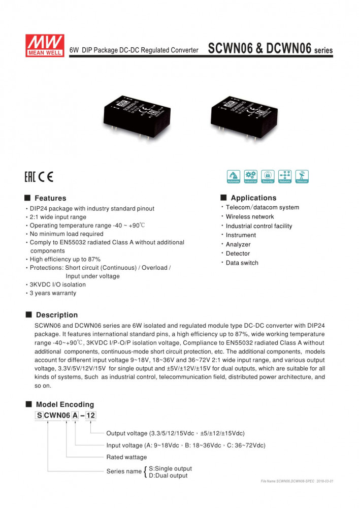 SCWN06 DCWN06 datasheet page 1