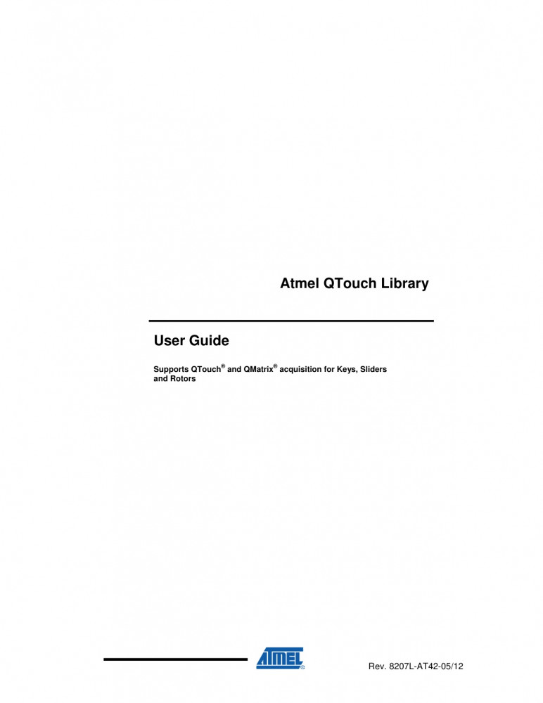 QTouch Library document page 1
