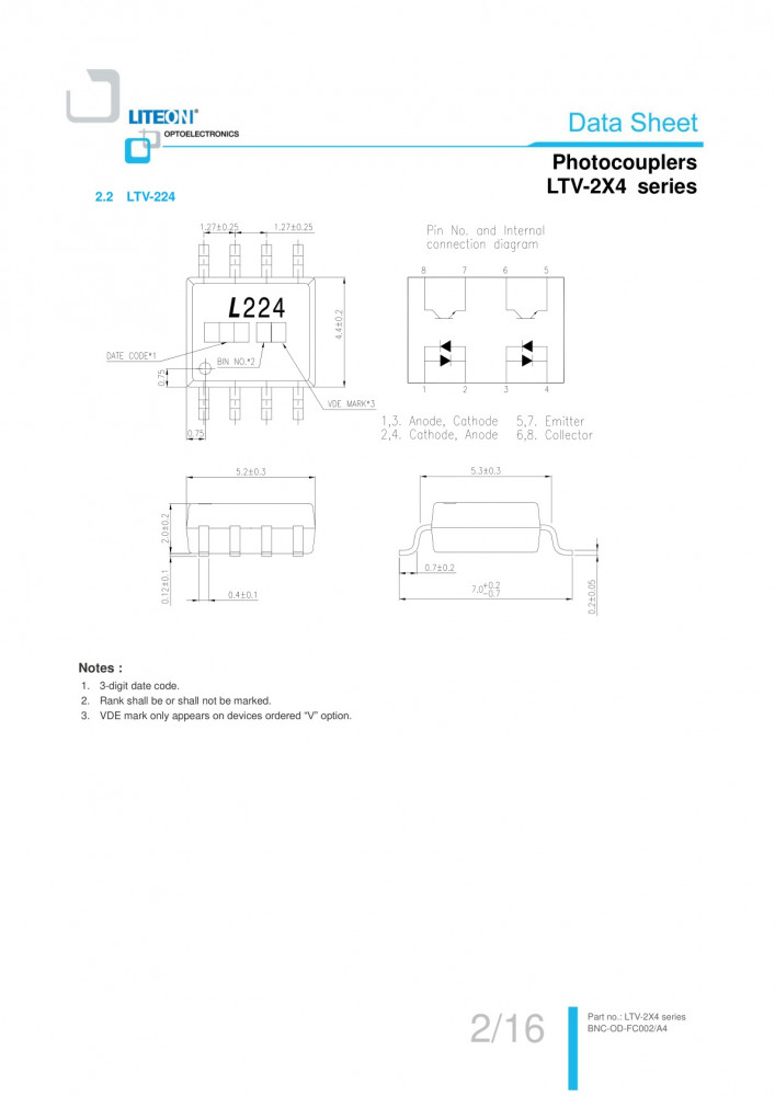 LTV-244 datasheet page 3
