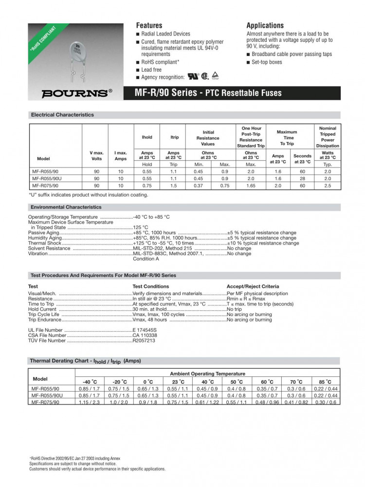 MF-R075/90 technical document page 1