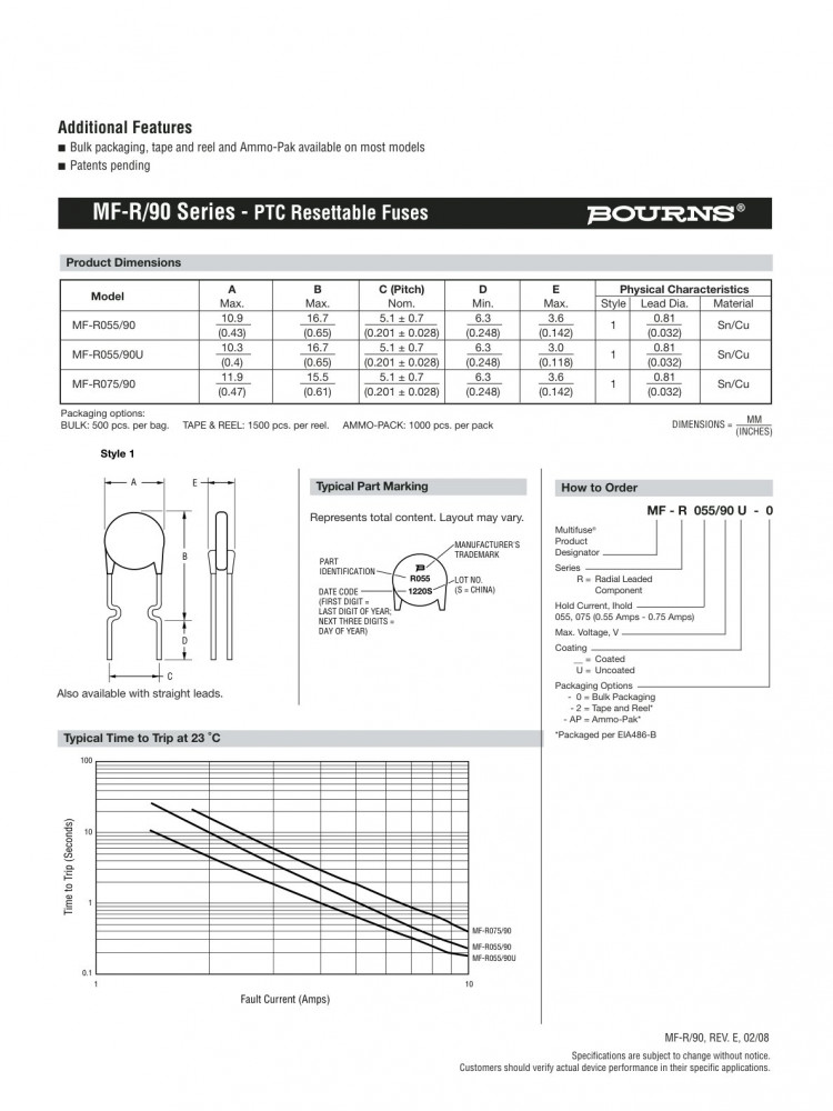 MF-R075/90 technical document page 2