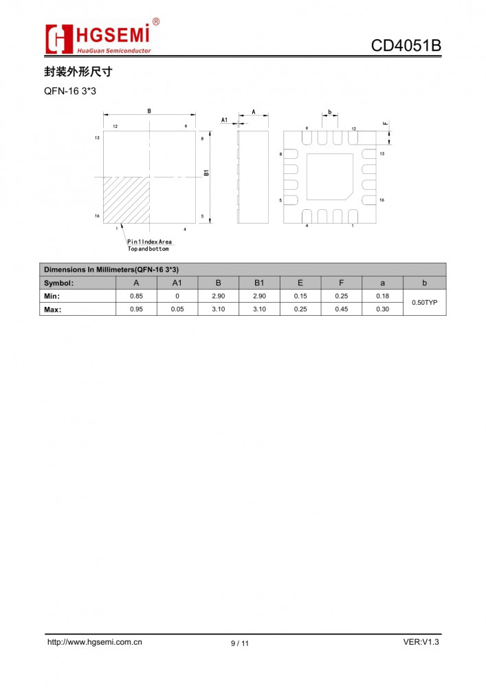 CD4051BLQ/TR datasheet page 9