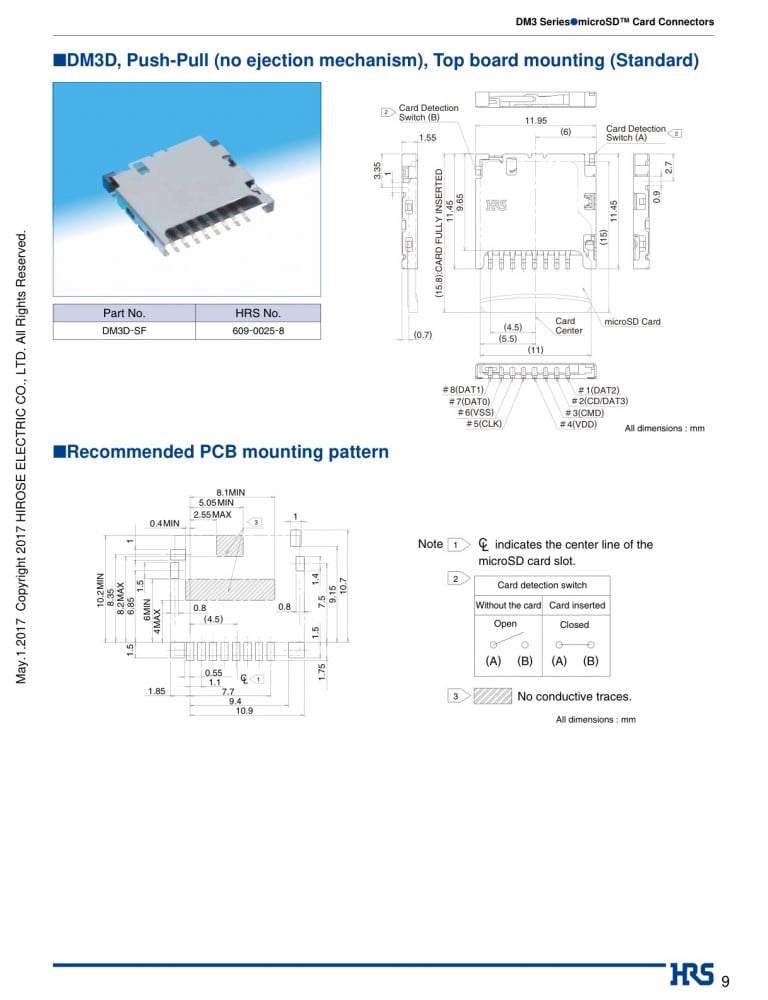 HRS DM3 Series datasheet page 9