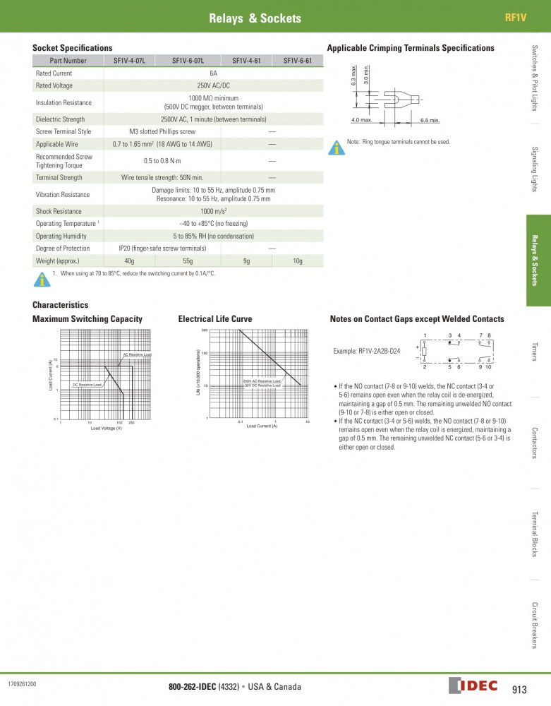 RF1V relay technical document, page 4