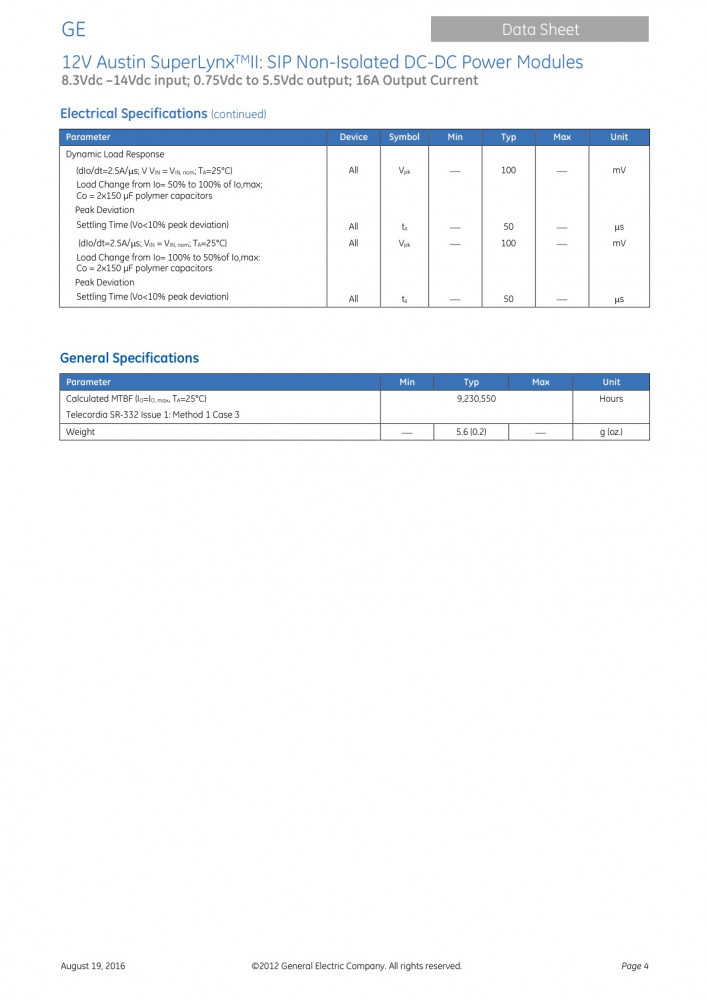 ATA016A0X3 datasheet page 4