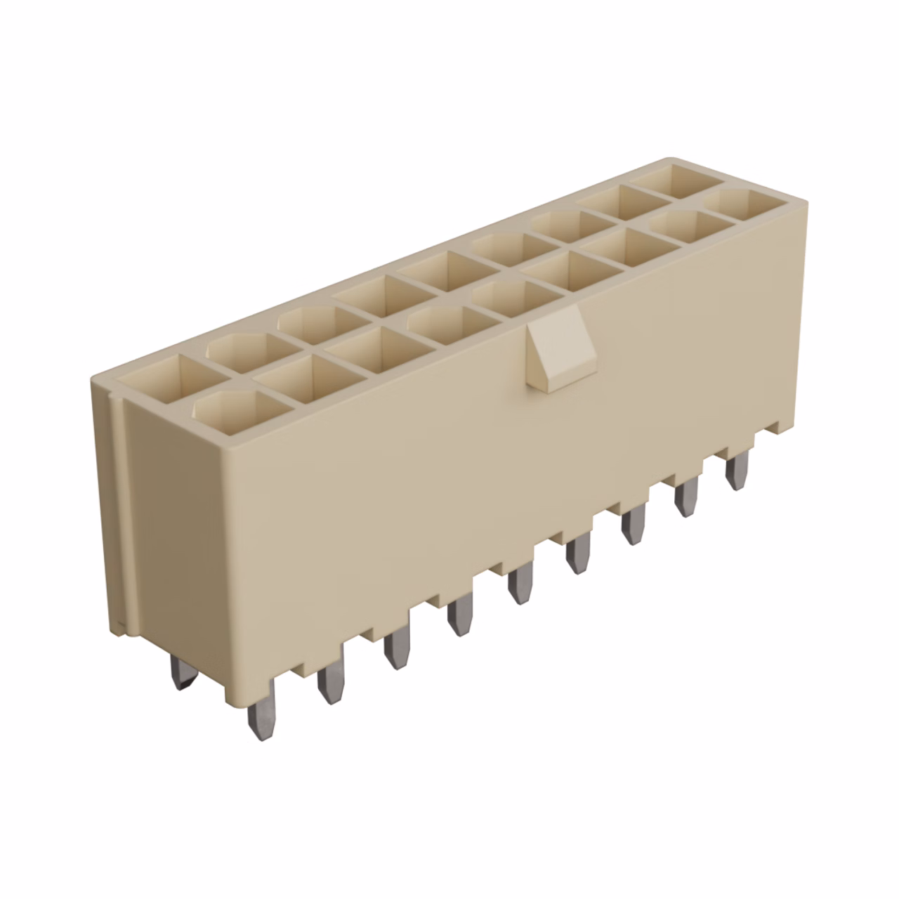 Mini-Fit HCS Header, 4.20mm Pitch, Dual Row, Vertical, without Snap-in Plastic Peg PCB Lock, 18 Circuits, Nylon 6/6 94V-0, Matte Tin (Sn) Plating, without Drain Holes for sale