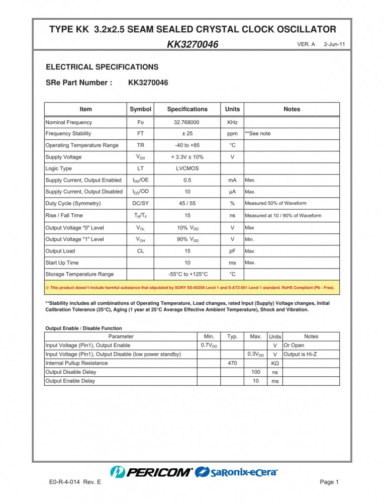 KK3270046 specification page 3