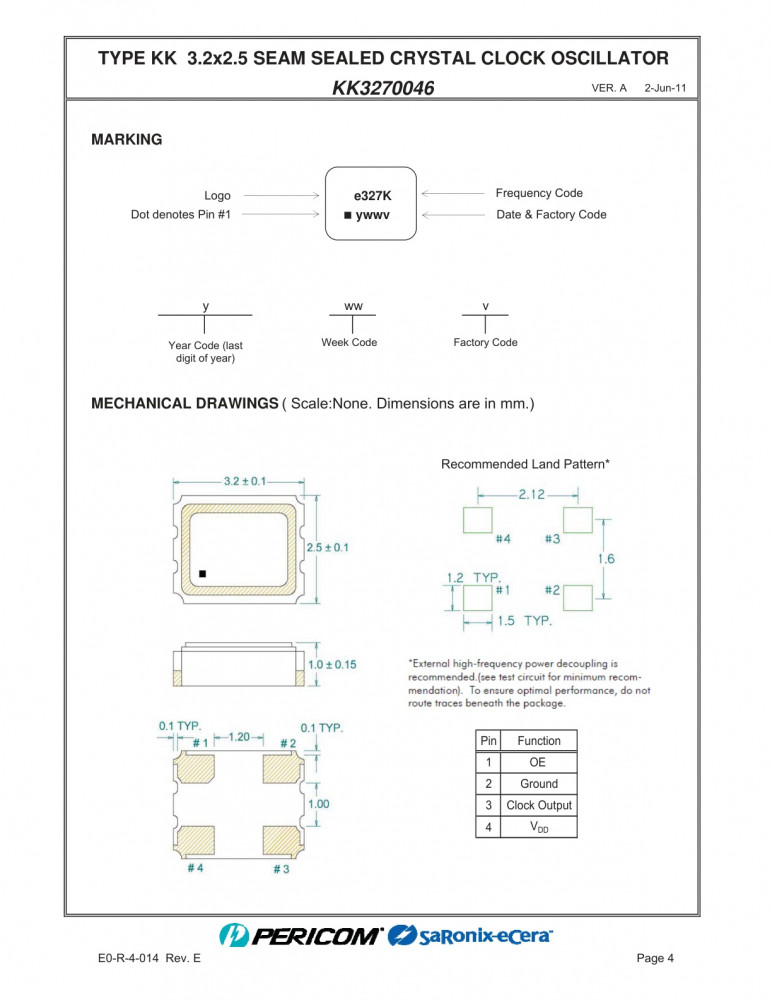 KK3270046 tape and reel page