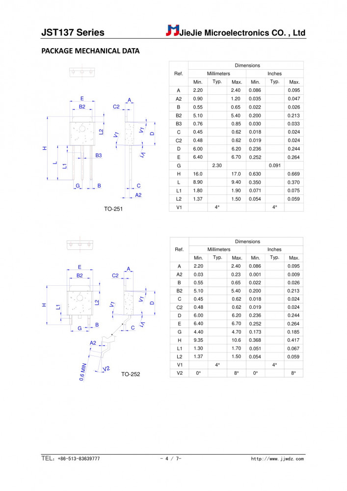 JST137 series datasheet page 4