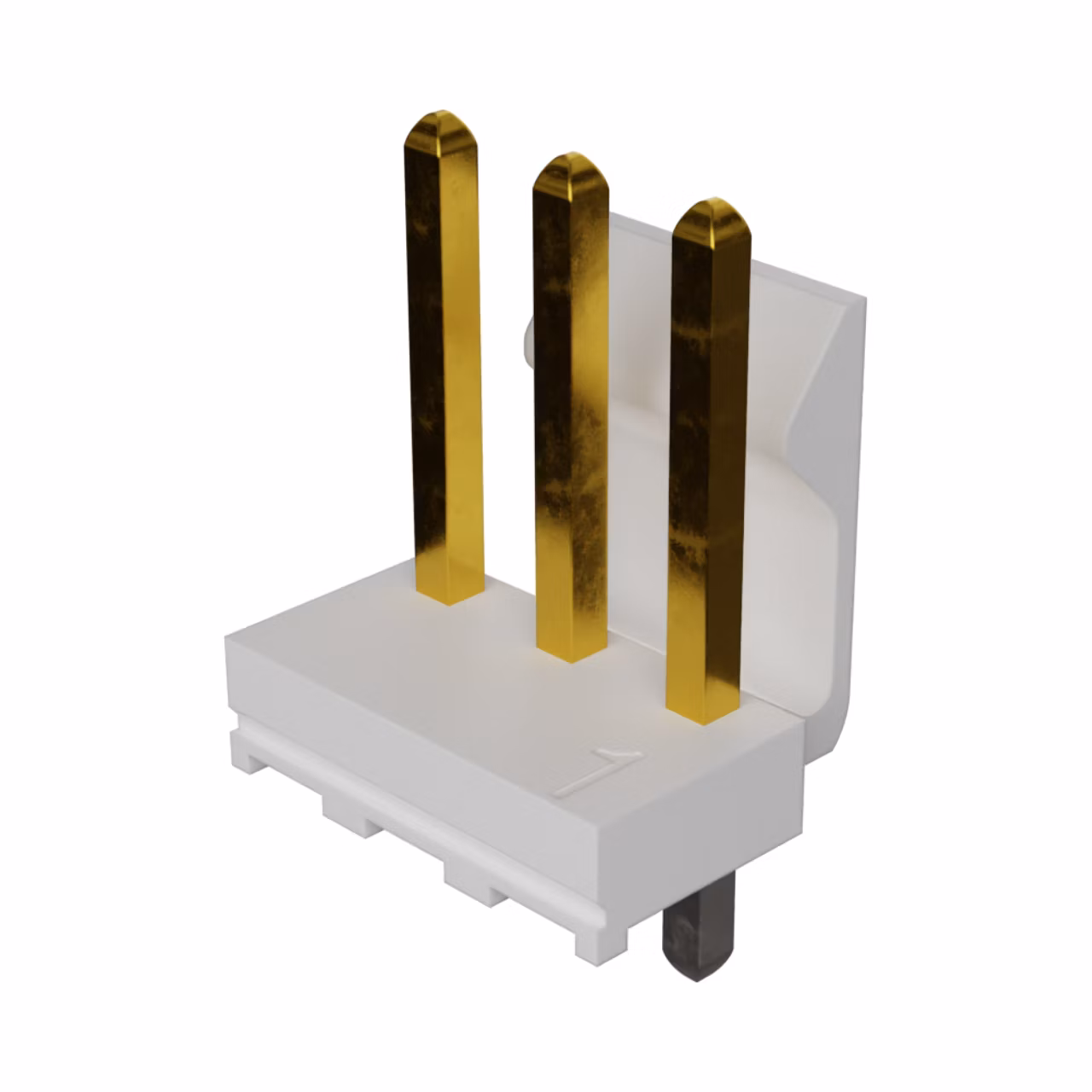 KK 396 Header, Vertical, Friction Lock, 3 Circuits, 0.38µm Gold (Au) Selective Plating for sale