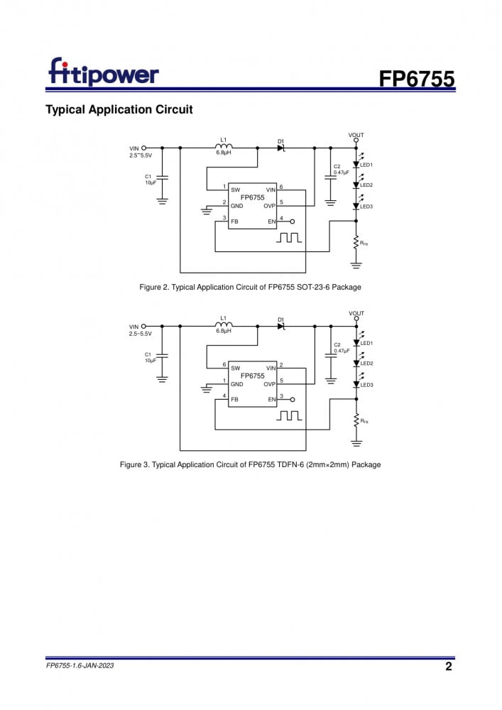FP6755 datasheet page 2