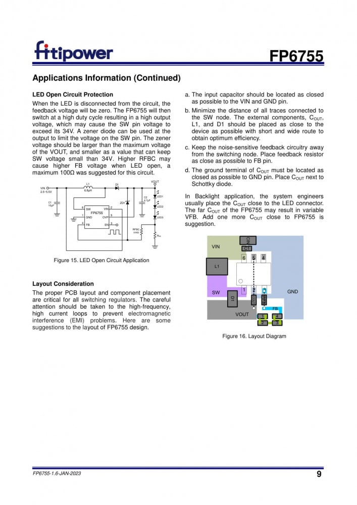 FP6755 datasheet page 9