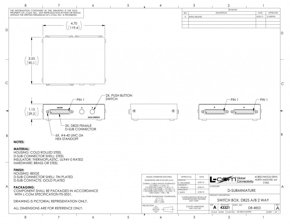 L-com D8-4853 technical document page