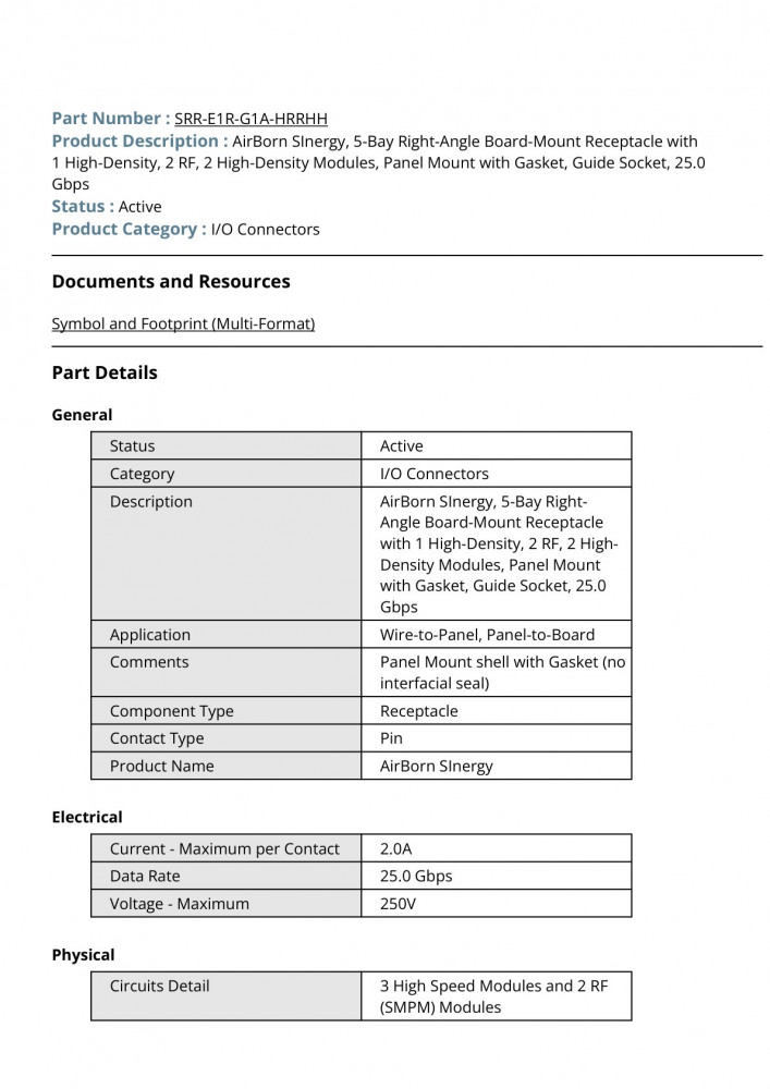 SRR-E1R-G1A-HRRHH technical document image, page 1