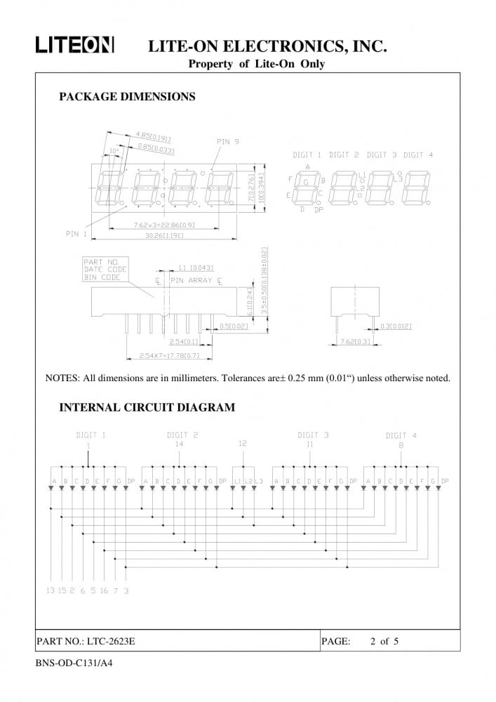 LTC-2623E datasheet page 3
