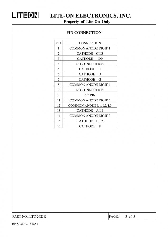 LTC-2623E datasheet page 4