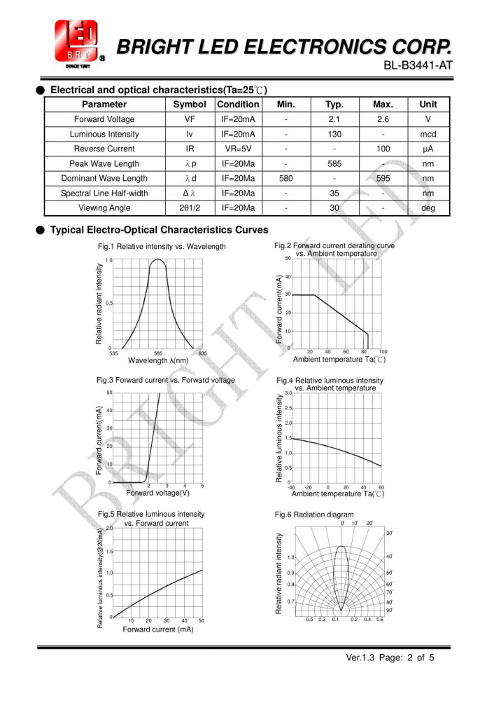 BL-B3441-AT technical document page 2