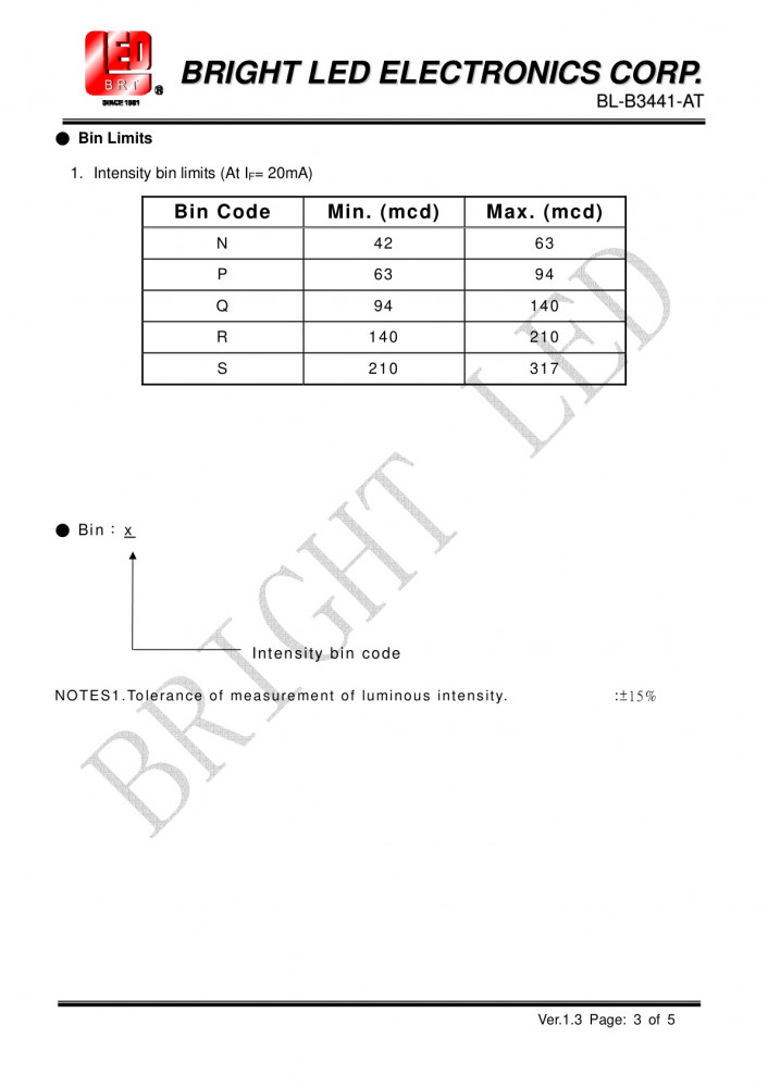 BL-B3441-AT technical document page 3