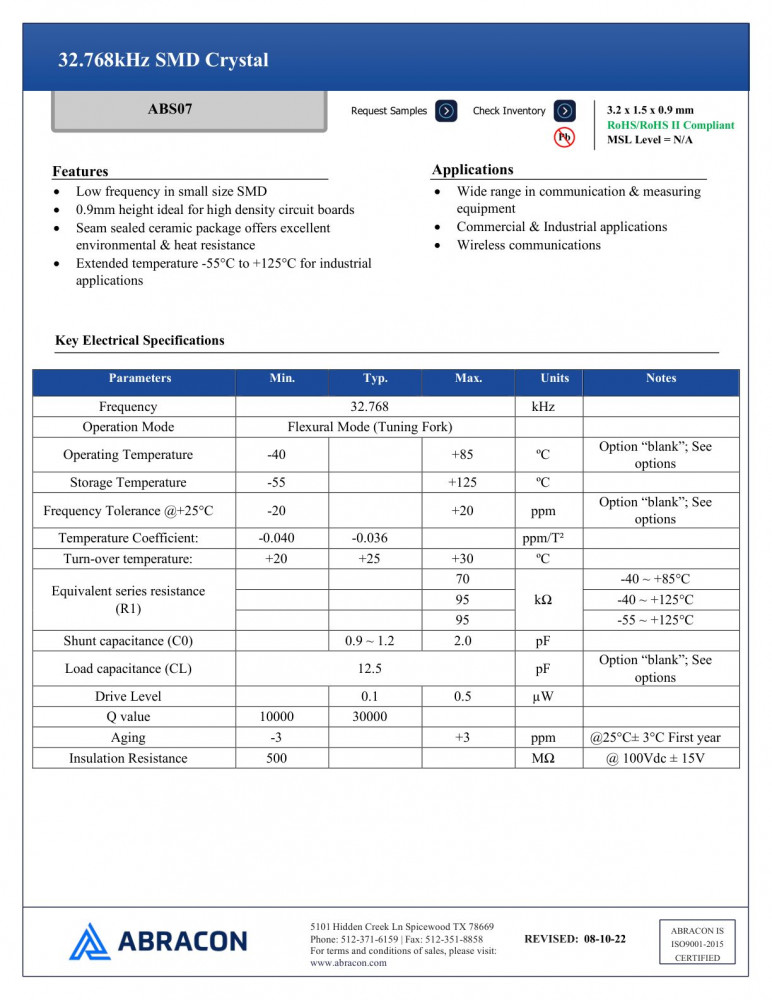 ABS07 datasheet page 1