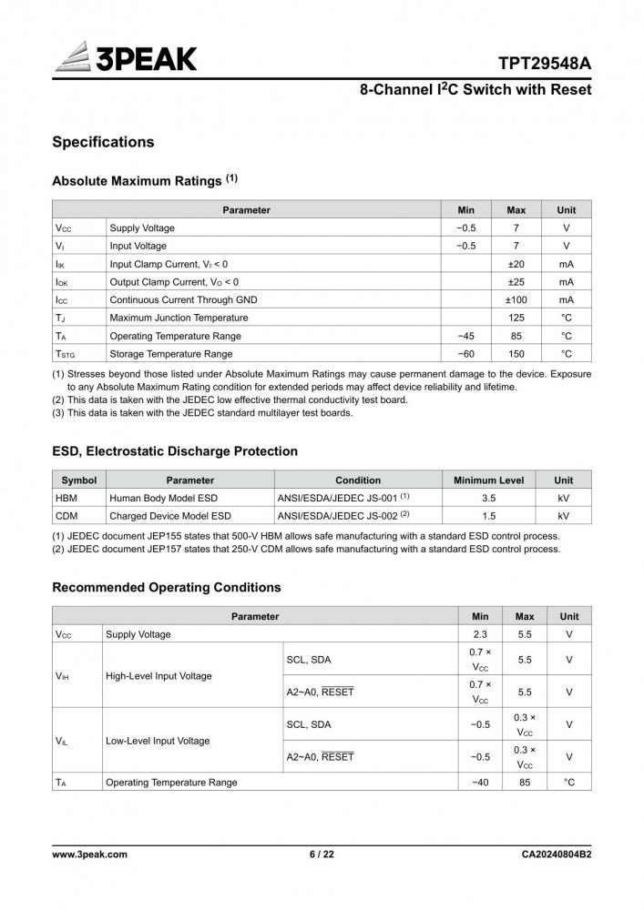 TPT29548A-QF8R datasheet page 6