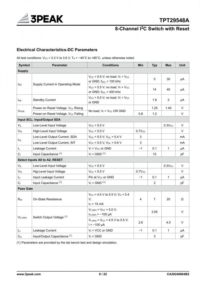 TPT29548A-QF8R datasheet page 8