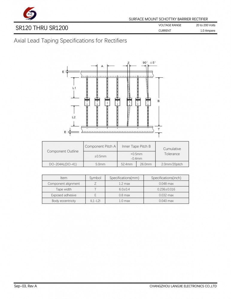 LangJie SR160 datasheet page 3