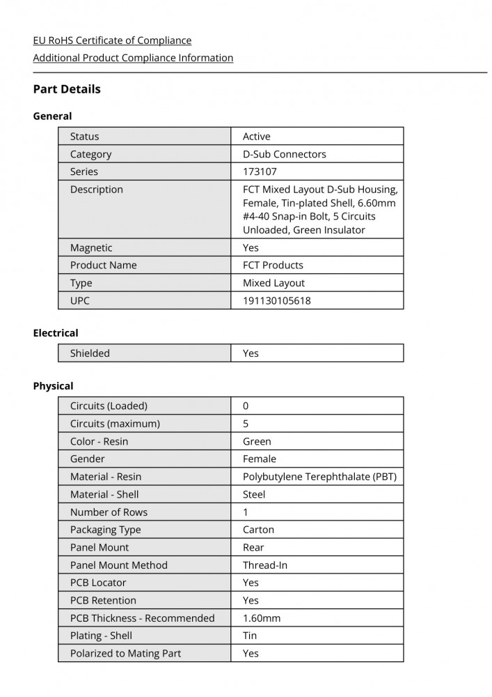 MOLEX 1731071085 drawing preview, page 2