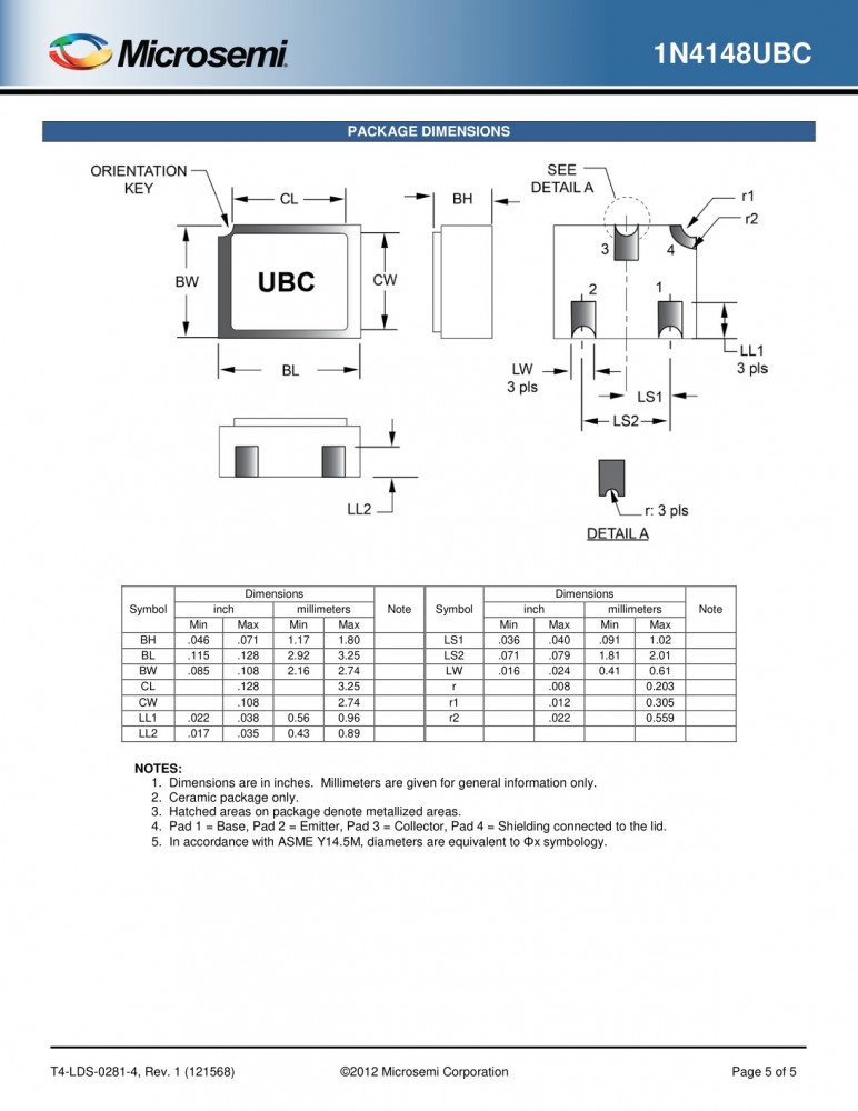 JANTX1N4148UBCD/TR datasheet page 5