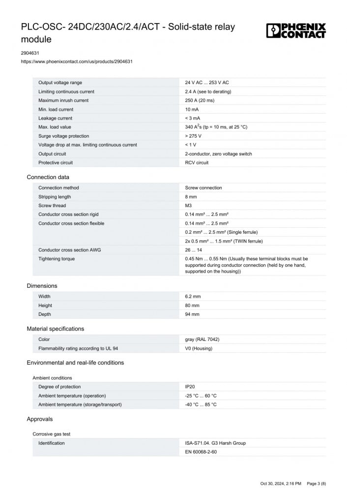 Phoenix Contact 2904631 technical document page 3