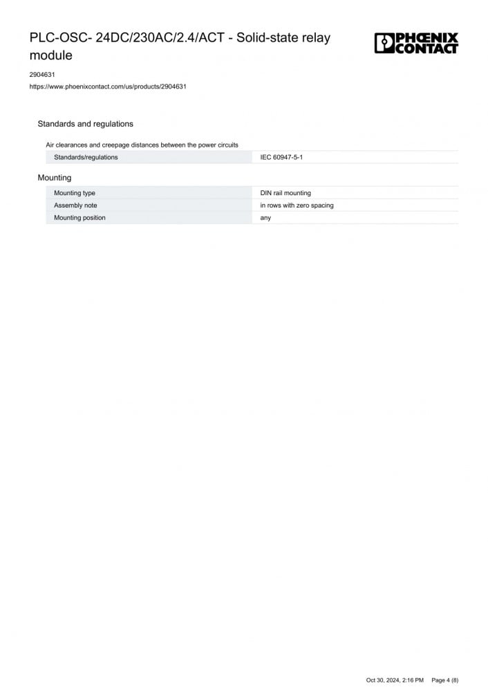 Phoenix Contact 2904631 technical document page 4