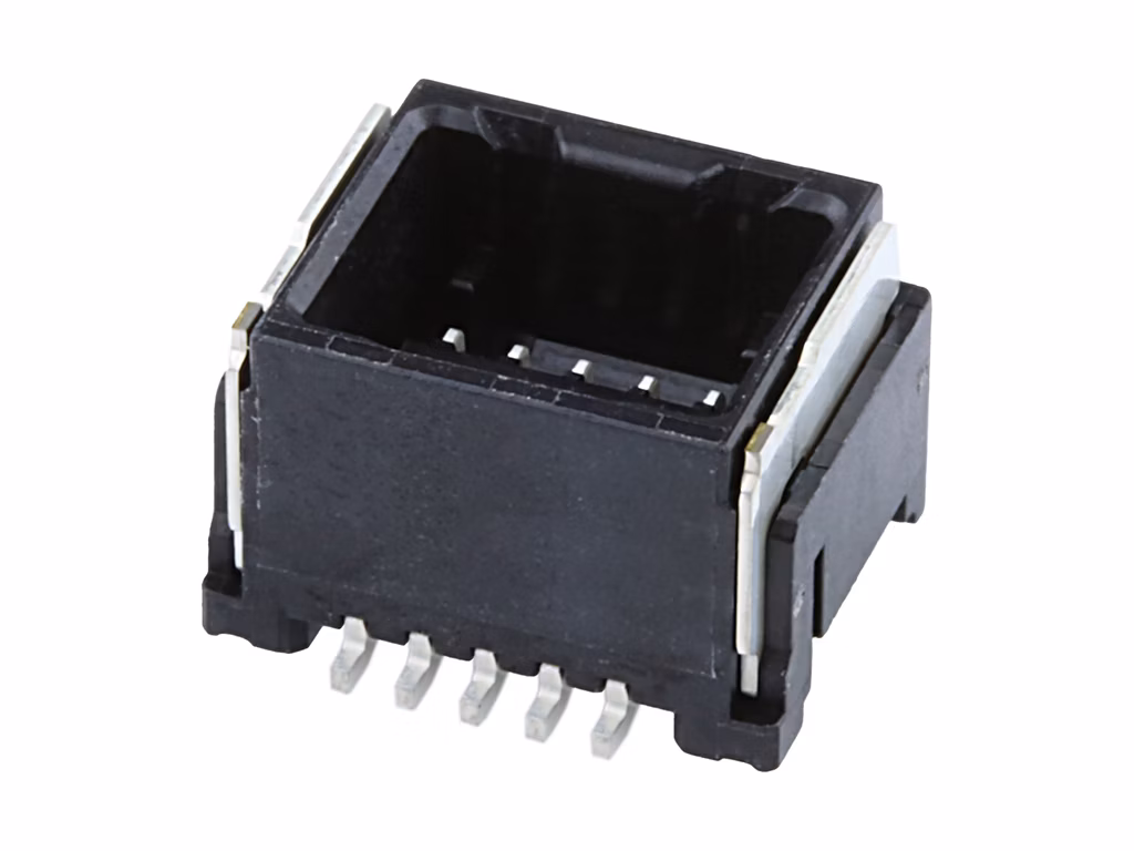 ConnTAK50 Header, Dual Row, Right-Angle, Surface Mount, 10 Circuits, Key D, Violet