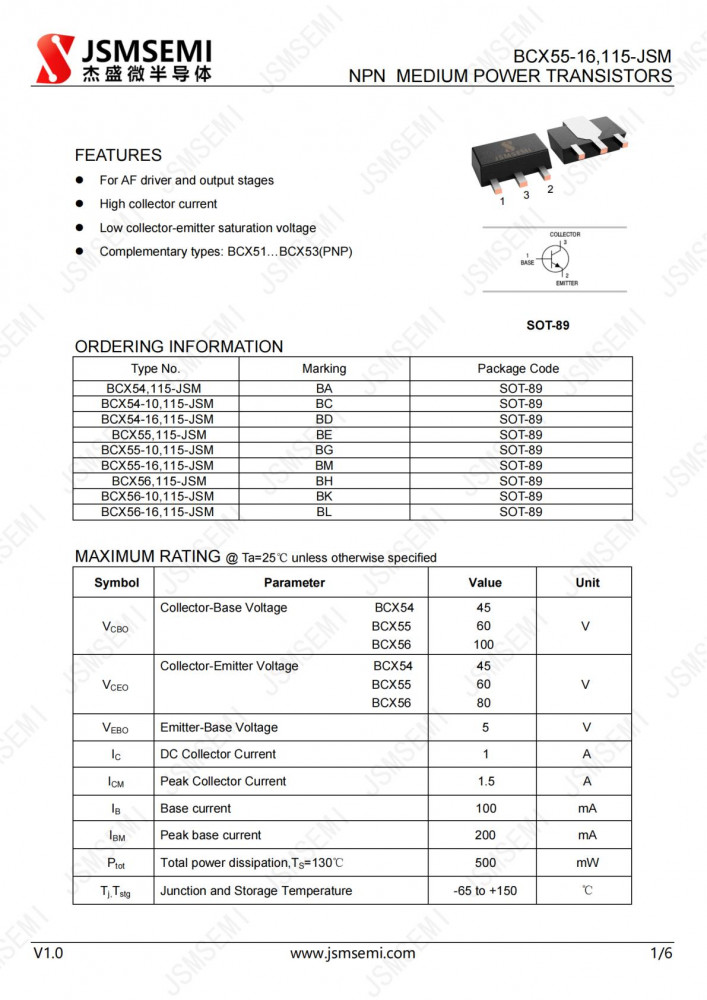 BCX55-16,115-JSM datasheet page 1