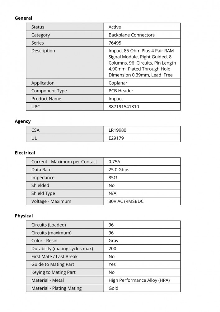 MOLEX 764955807 technical document page 2