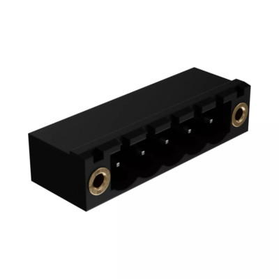 5.00mm Pitch Eurostyle Right-Angle PCB Header, with Threaded Retention Inserts, 5 Circuits for sale