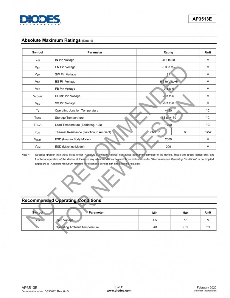 AP3513E datasheet page 3