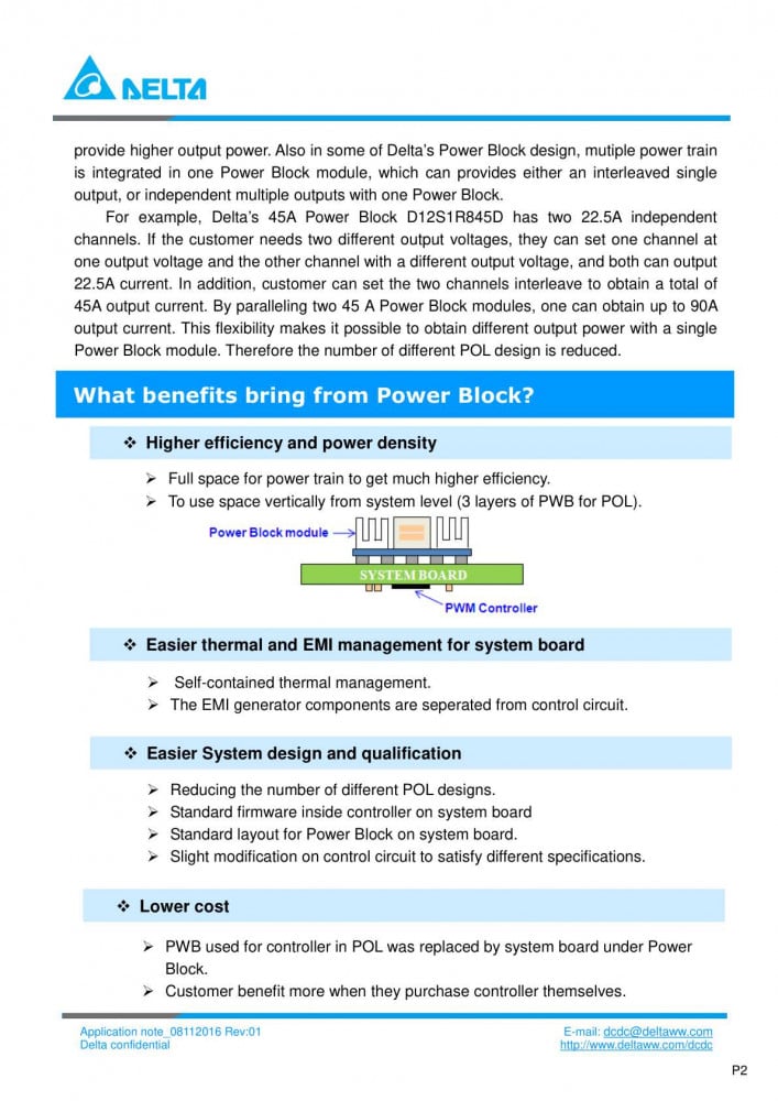 DELTA Power Block documentation page 2